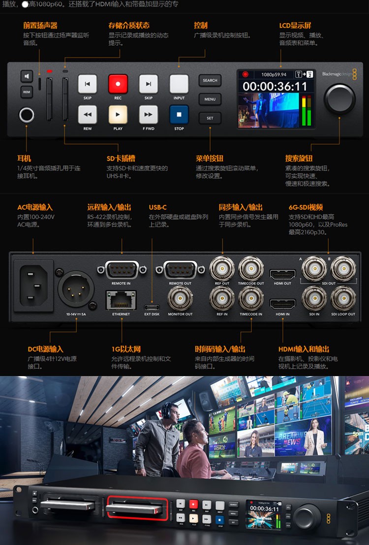 blackmagic design HyperDeck Studio HD Mini 直播BMD录机 HyperDeck Studio HD Plus【图片 价格 品牌 报价】-京东