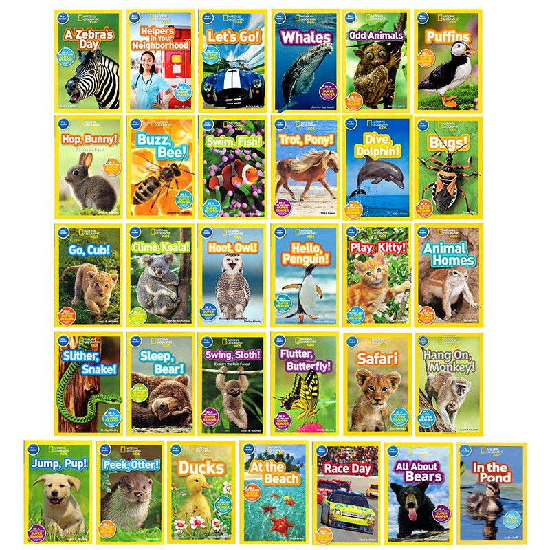 《英文原版美国国家地理系列 一二三阶段分级阅读 National Geographic Kids Pre-reader\/Level1/2/3 ...