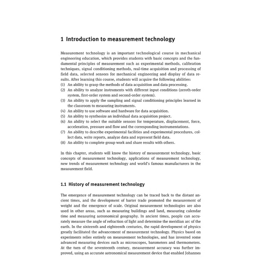 Fundamentals of Measurement Technology