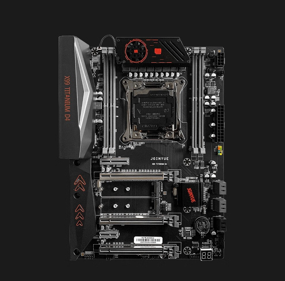 精粤 X99大板至强E5 2011-3针主板游戏多开渲染设计CPU主板套装DDR4内存 X99 TITANIUM D4【图片 价格 品牌 报价】-京东