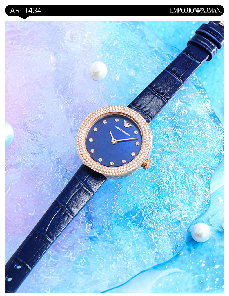 安普里奥·阿玛尼（Emporio Armani）手表 明星同款Rosa满天星甜甜圈精致小表盘镶钻贝母石英女表 AR11354【图片 价格 品牌 ...