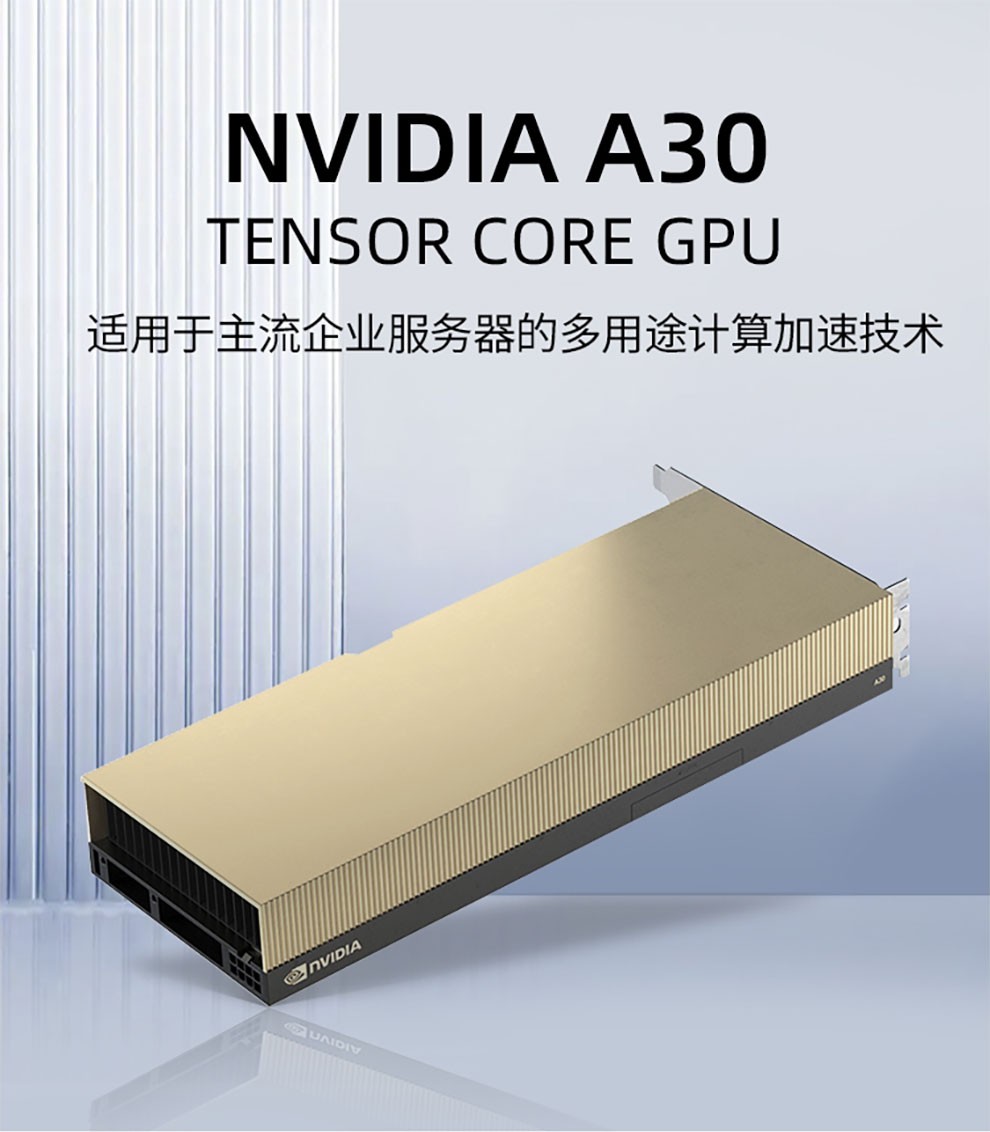 英伟达（NVIDIA） Tesla T4 V100 A10 A40 A100 GPU深度计算加速显卡 Tesla A30 24G【图片 价格 ...