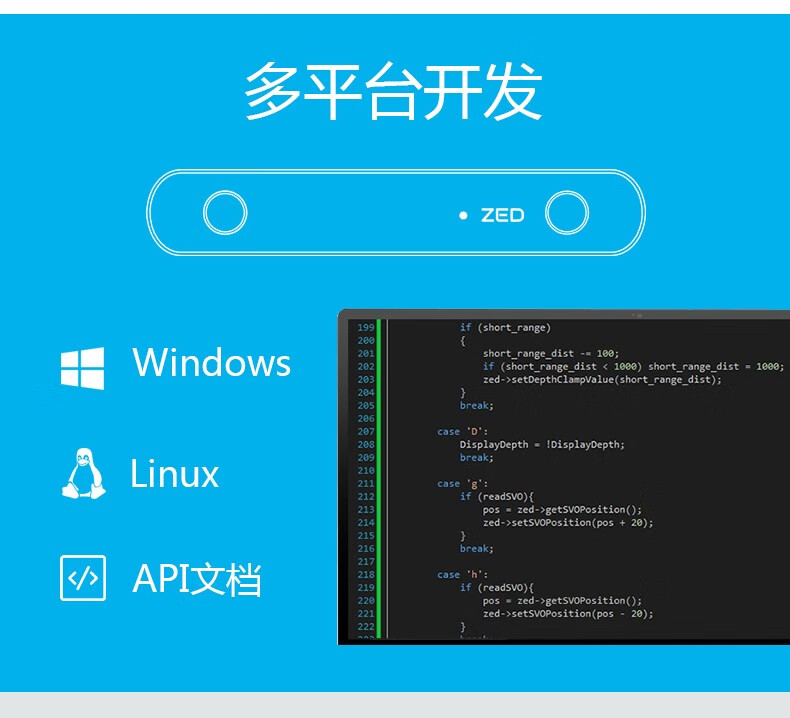 SmartFLY ZED2\\/ZED2i双目深度相机感立体Stereolabs camera摄像头 ZED2i（偏光版）【图片 价格 品牌 ...
