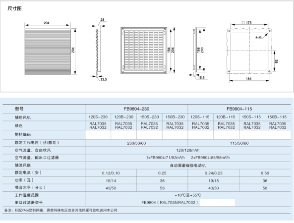 QVKS 康双 电柜散热风扇 机柜风扇 电气柜风扇 配电箱散热风扇220v FB9803.230 开孔122*122【图片 价格 品牌 报价】-京东