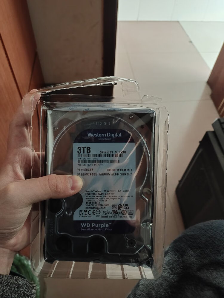 【就打开看了下还没有用...】西部数据紫盘 6TB 5400转 64MB SATA3 WD60EJRX 监控硬盘网友点评-ZOL中关村在线