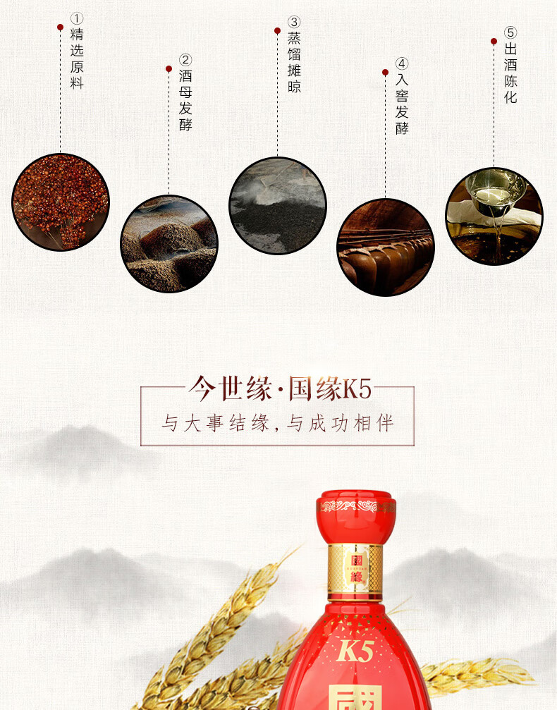 【今世缘白酒】今世缘 国缘K5 幽雅醇厚型白酒 42度 500ml 单瓶装【行情 报价 价格 评测】-京东