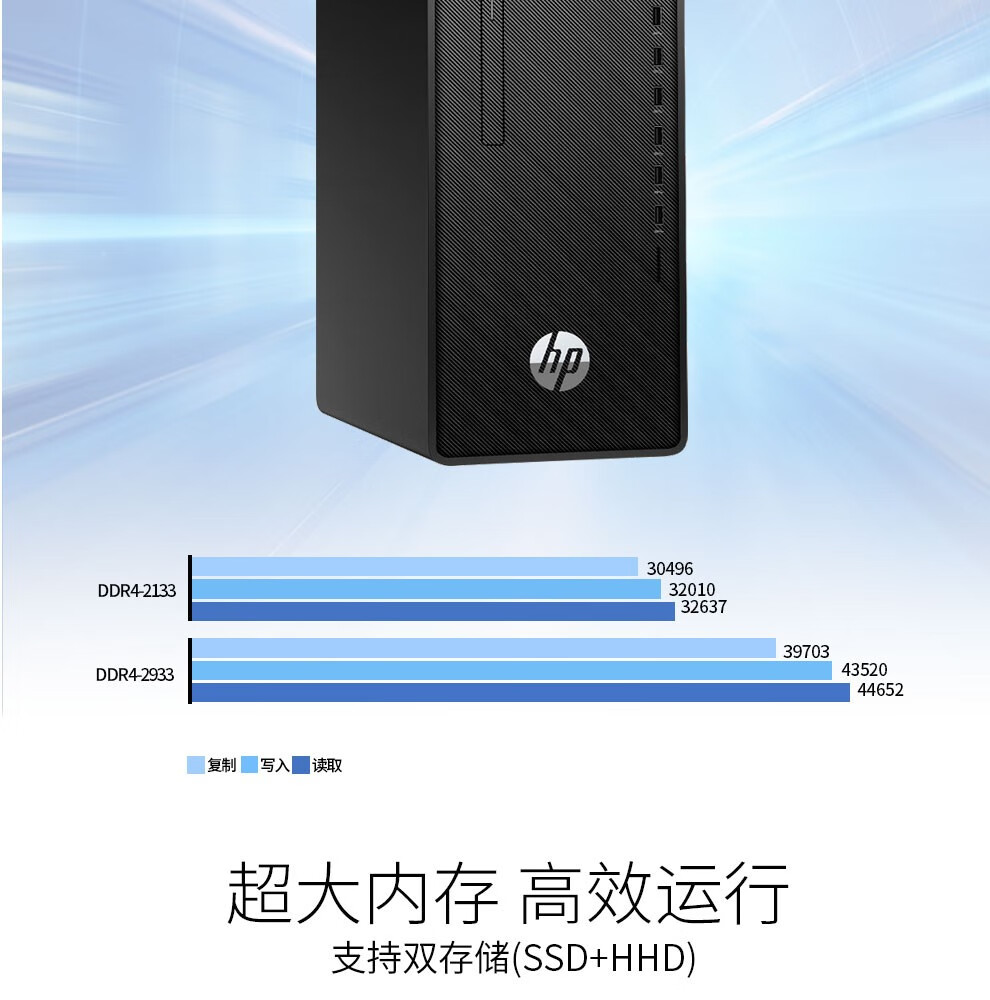 惠普/HP 288 PRO G6 MT 台式计算机 I5-10500 8G 1T DVDRW 集显 21.5寸显示器 - 兆纬商城