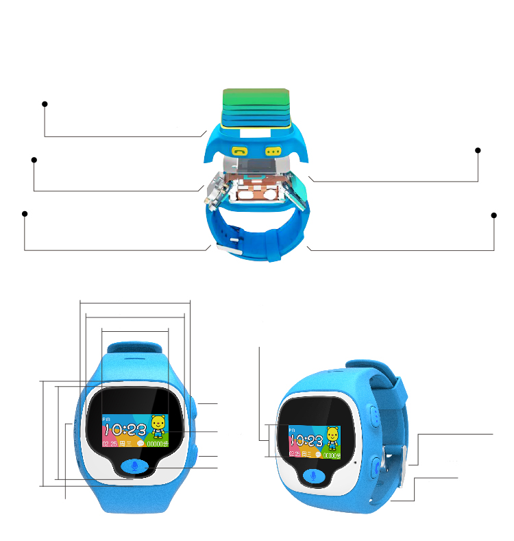 优彼（ubbie）电话手表（蓝色） 语音拨号英文翻译智能百科问答儿童手表 学生360度安全定位微聊通话手环手表